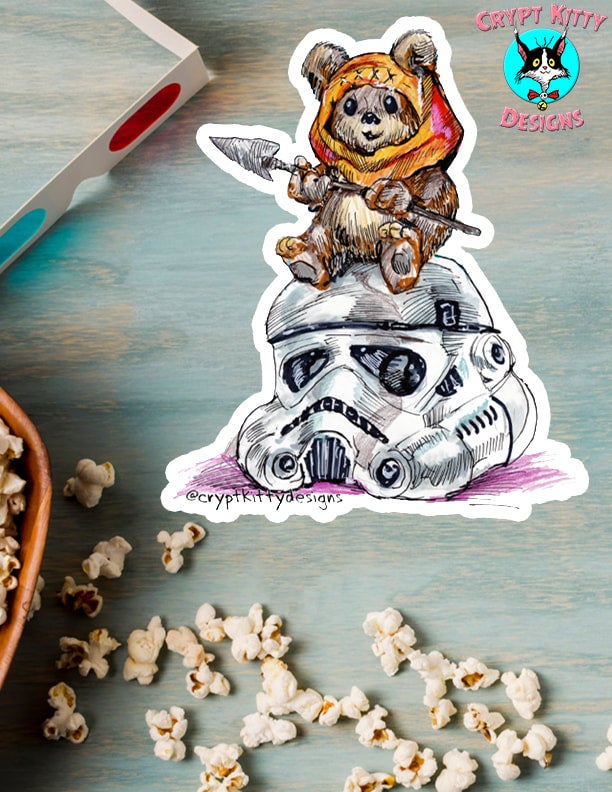 "Meaner Than They Look" Sticker | Crypt Kitty Designs